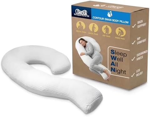 Amazon.com: Contour Swan Shaped Body Pillow | Orthopedic Body Pillow ...
