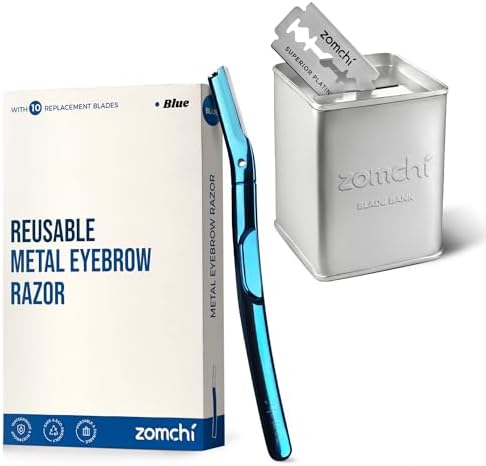 Amazon.com: Blue Dermaplaning Razor with Silver Blade Disposal Box ...