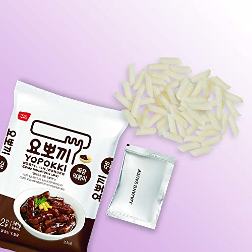 Yopokki Instant Tteokbokki Pack (Jjajang, Pack of 2) Korean Street food ...