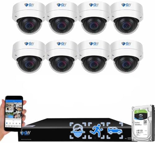 Amazon.com : GW Security 8 Channel 12MP NVR UltraHD 4K (3840x2160) PoE ...