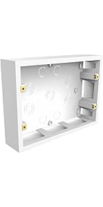 PM Cona PVC Modular Surface Box White Colour, 6703 (3 Modular) : Amazon ...