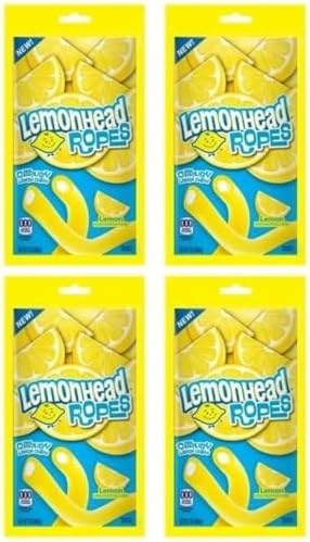 Amazon.com : Lemon Ropes, 5 oz Bags 4 Pack – Chewy, Sweet & Sour Lemon ...
