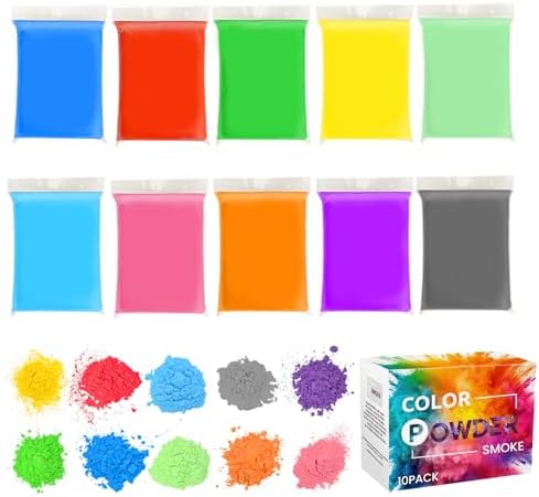 Amazon.com: AIDINGO Multicolor Color Powder Packets 100Gram Bags of ...