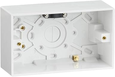 Extra Deep Plastic Double 2 Gang Surface Mounted Pattress Back Box 47mm ...