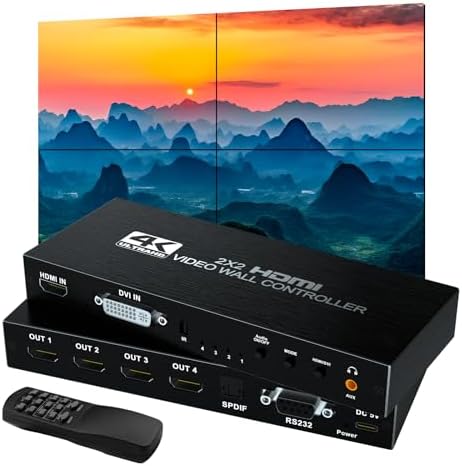 Amazon.com: BOOBRIE Video Wall Controller 2X2, Video Wall Processor 4K ...