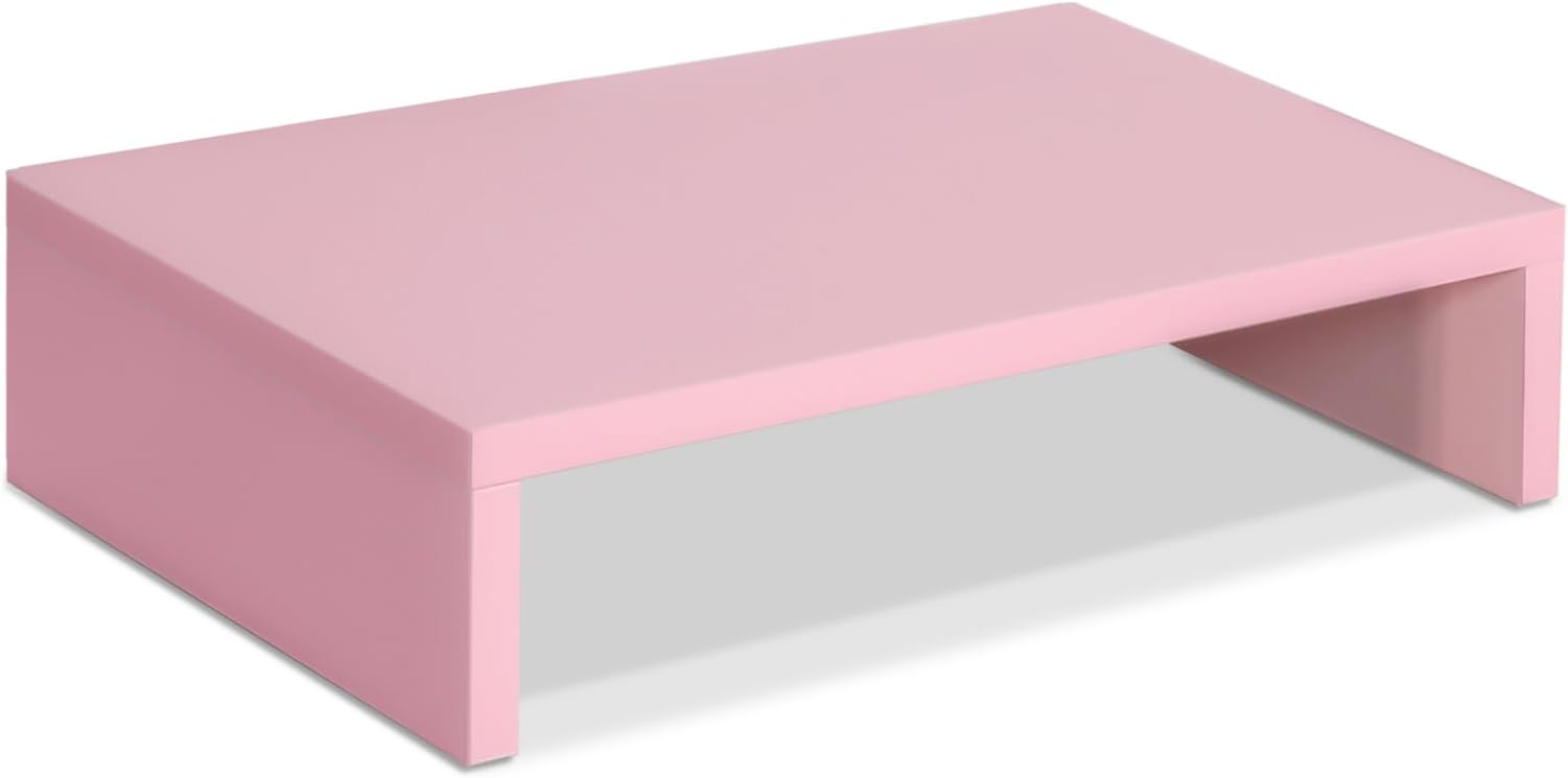 Amazon.com: HEWYIOS Pink Acrylic Monitor Stand Riser, 2-Tier computer ...