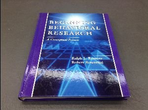 Buy Beginning Behavioral Research: A Conceptual Primer Book Online at ...