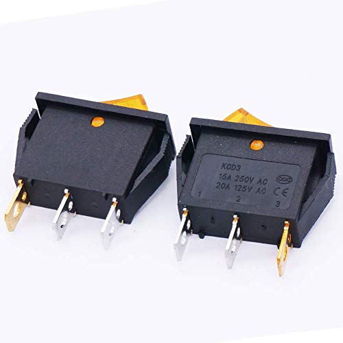 Snapklik.com : 5Pcs Rocker Switch 3 Pins 2 Position ON/Off AC 20A/125V ...