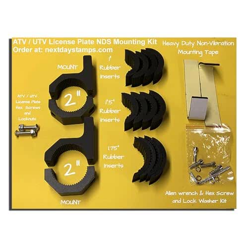 Amazon.com: ATV - UTV License Plate Heavy Duty Mounting Kit : Handmade ...