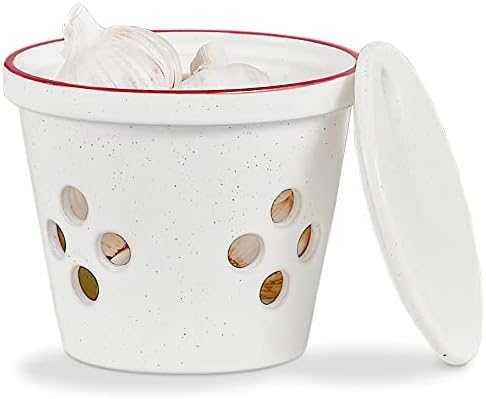 Amazon.com: Norpro 5-Inch Ceramic Garlic Keeper: Home & Kitchen