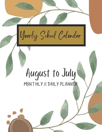Editable Daily Monthly 12 month School Calendar/Planner 8.5x11 Soft ...