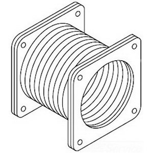 Hoffman F88WFF Wireway, Rubber/Steel, Flexible Fitting, 8.00" x 8.00 ...
