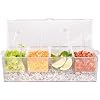Amazon.com | Ice Chilled 4 Compartment Condiment Server Caddy - Serving ...