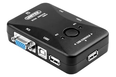 2 Port USB 2.0 Plus KVM Switch Box Keyboard Video Mouse Switch Box ...