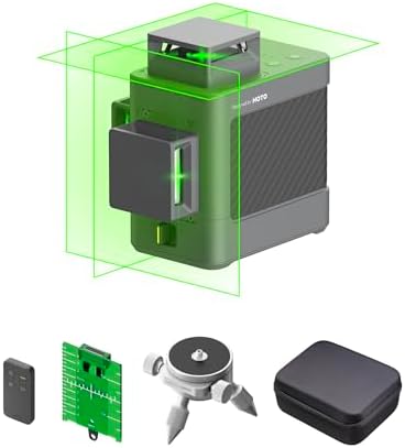 HOTO Laser Level 3 x 360° Self Leveling, Three-Plane Leveling ...