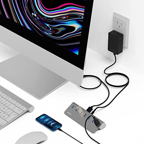 Snapklik.com : Achoro 7 Ports Powered USB HUB 2nd Generation 10GB Super ...