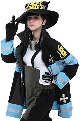 Amazon.com: Cosplay.fm Unisex Anime Cosplay Costume Fireman Uniform for ...