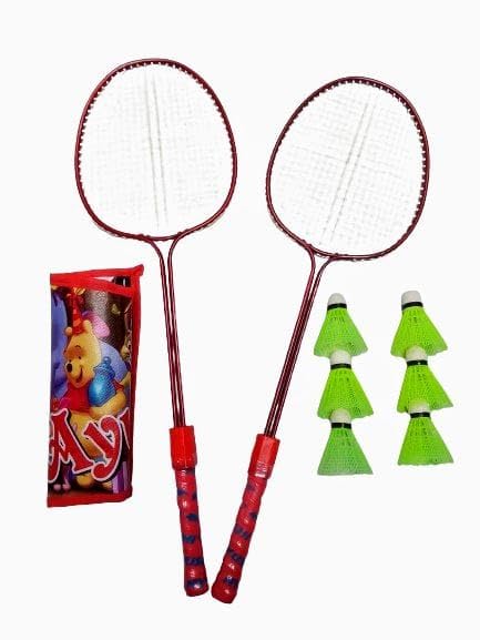 Buy Vikas Sports Meerut Heavy dutyighDouble Shaft Badminton Racket Set ...