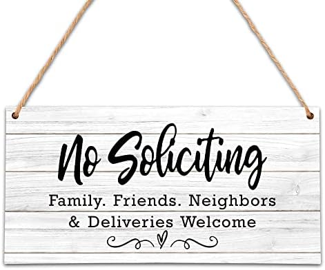 Amazon.com: Maoerzai No Soliciting Sign Family Friends and Neighbors ...