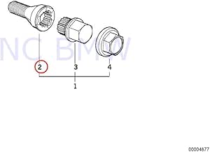 Amazon.com: BMW Genuine Wheel Bolt with Code : Automotive