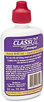 Amazon.com : Xstamper 40711 Refill Ink, for Classix pre-Inked Stamps, 2 ...