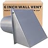 6 Inch Wall Vent Cap - Aluminum with Damper & Screen - Heavy Duty ...