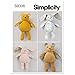 Amazon.com: Simplicity Plush Bunnies and Bear Packet, Code 9306 Sewing ...