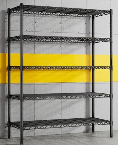 Amazon.com: REIBII 72’’H Wire Shelving, 6 Tier Garage Shelving Units ...