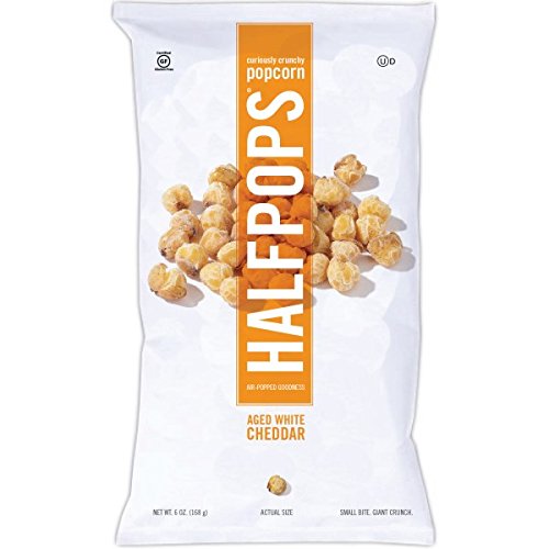 Amazon.com: Halfpops, Curiously Crunchy Popcorn, Aged White Cheddar, 6 ...