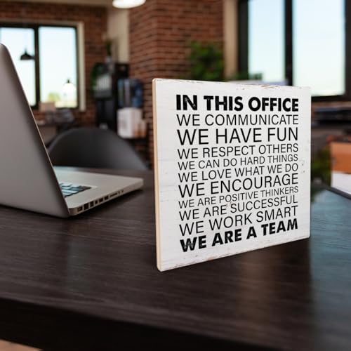 Inspirational Office Sign in This Office Sign Motivational Teamwork We ...