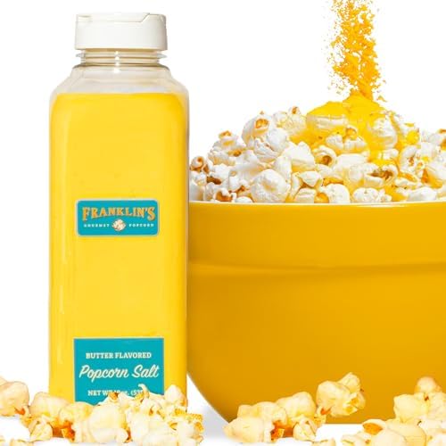Amazon.com : Franklin’s Gourmet Popcorn Butter Flavored Salt - 19 oz ...