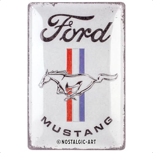 Amazon.com: Desperate Enterprises Ford Mustang Blue Fully Embossed ...