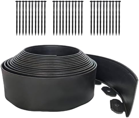 Amazon.com : Landscape Edging Kit 33ft No Dig Plastic Garden Edging ...
