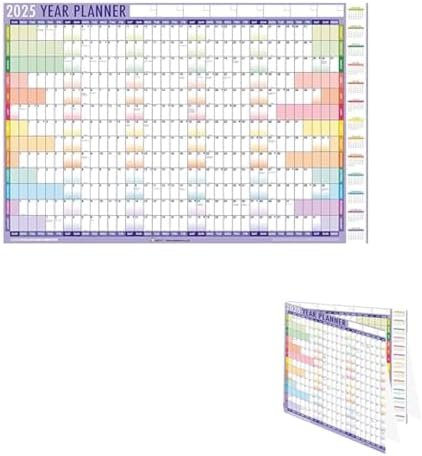 2025 A1 Folded to A4 Large Year wall Planners & Personal Organisers ...