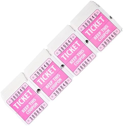 Amazon.com : L LIKED 200 Raffle Tickets, 50/50 Double Roll Tickets for ...