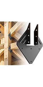 Amazon.com: 10 Pcs Black Stair Stringer Hanger Bracket, Heavy Duty 18 ...