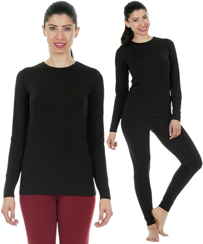 Thermajane Thermal Top & Set for Women Size L Black | Amazon price ...