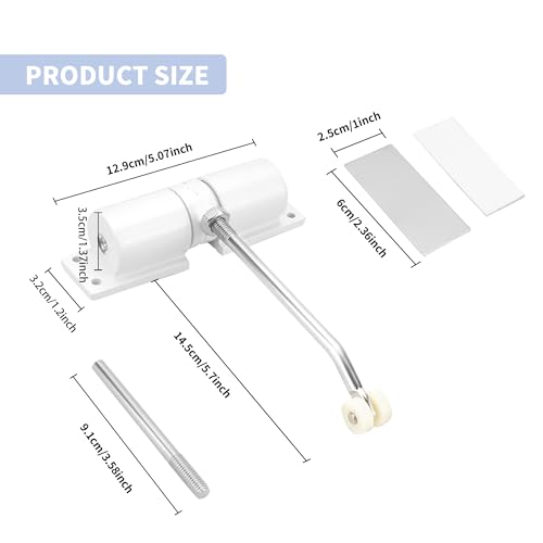 YKUKIZEE 2Pcs Automatic Spring Door Closer, Adjustable Door Spring ...