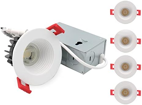 ALLFFUYE 2 Inch LED Recessed Lighting with Junction Box, Dimmable Anti ...