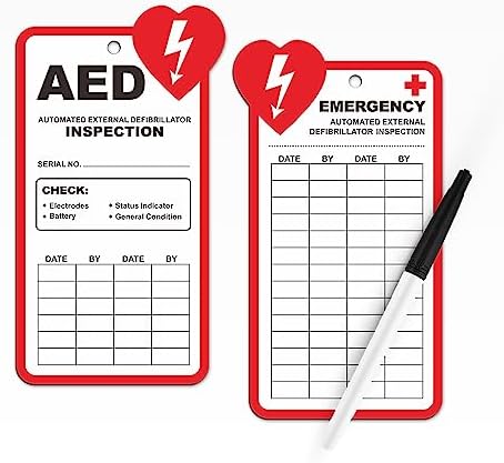 Amazon.com: AED Inspection Tags, 25 Pack with Zip Ties, 30 mil Plastic ...