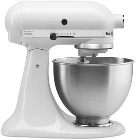 Amazon.com: KitchenAid 4.5 Qt. White with Silver Ribbon Stand Mixer ...