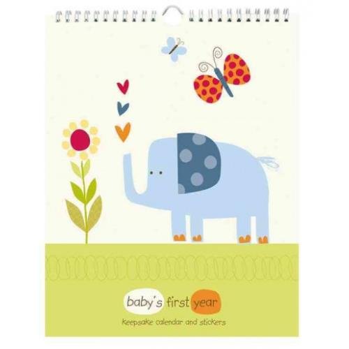 Pepper Pot Baby's First Year Keepsake Calendar, Jungle Friends Boys ...