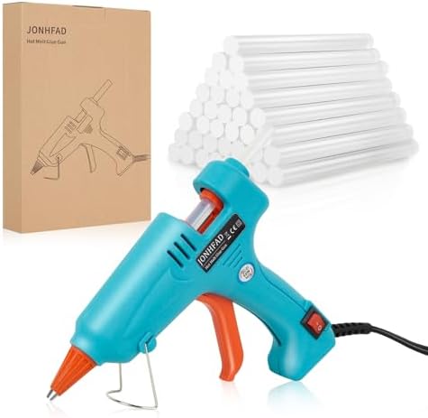 Hot Glue Gun Mini Glue Gun Blue with 60pcs Glue Sticks Upgraded Version ...