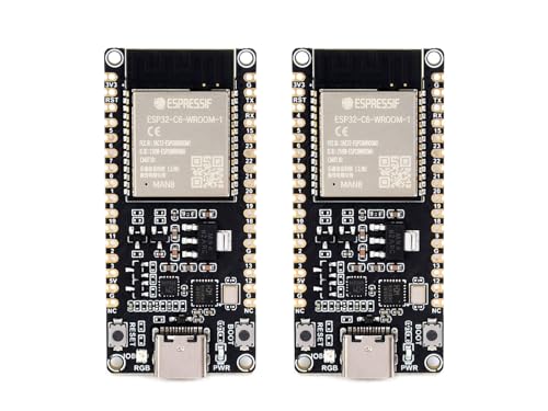 Waveshare ESP32-C6 Microcontroller(2PCS), WiFi 6 Development Board ...