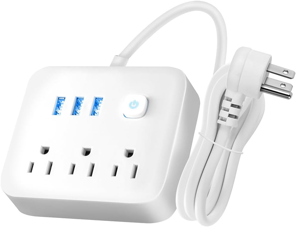 Regleta Multicontacto USB, EASYTAO Regleta de Alimentación, Enchufe ...