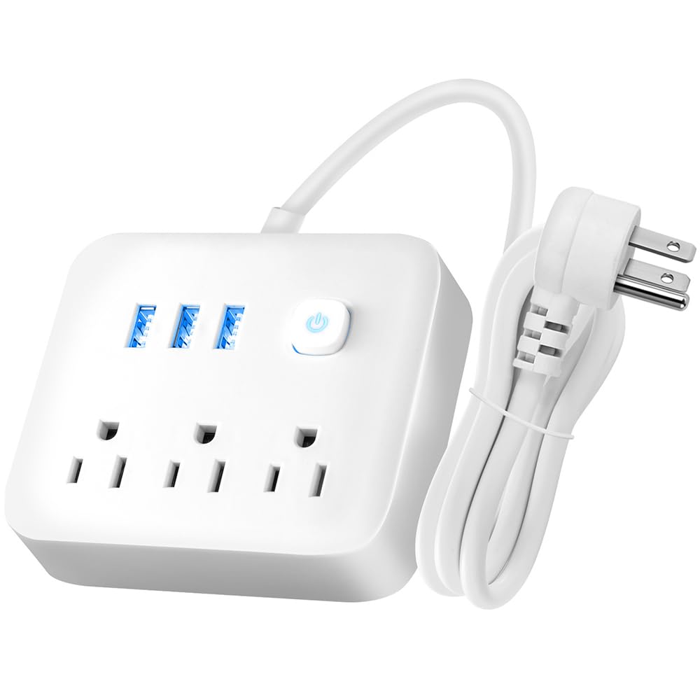 Regleta Multicontacto USB, EASYTAO Regleta de Alimentación, Enchufe ...