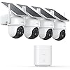 AOSU Security Cameras Outdoor Wireless, 4 Cam-Kit, No Subscription ...