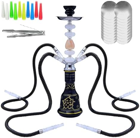 Amazon.com: Hookah Set 4 Hose - 22" Premium Hookah Shisha set with ...