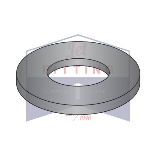 3/8" Machine Screw Flat Washers/Steel/Black Zinc/Outer Diameter: .683 ...