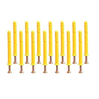 20 Set Screws and Anchors Set M4x60 Screw with 6x60 Plastic Expander ...